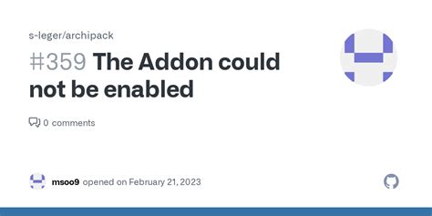 The Addon Could Not Be Enabled Issue S Leger Archipack GitHub