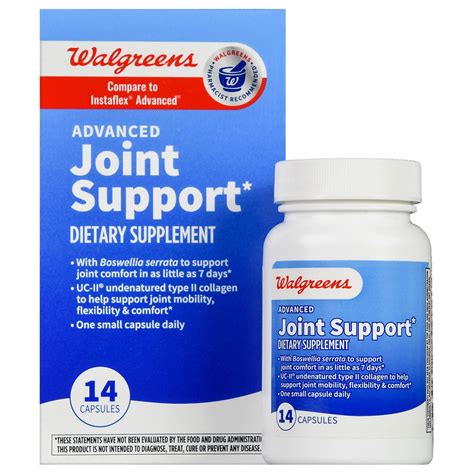 Walgreens Advanced Joint Support Dietary Supplement 14 Capsules