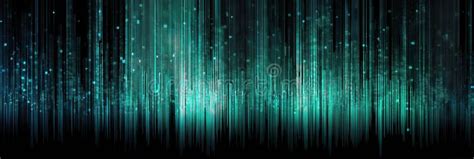 Digital Rain In Cyan Tones Inspired By A Famous Film Creates An