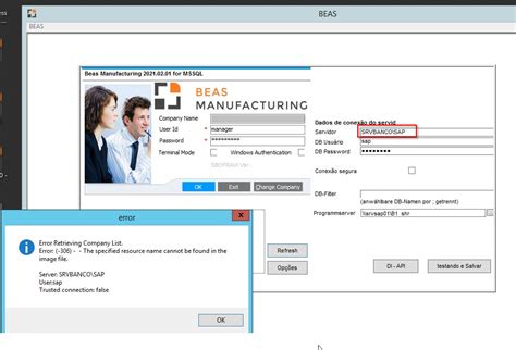 Beas Error Retrieving Company List Boyum Help Center
