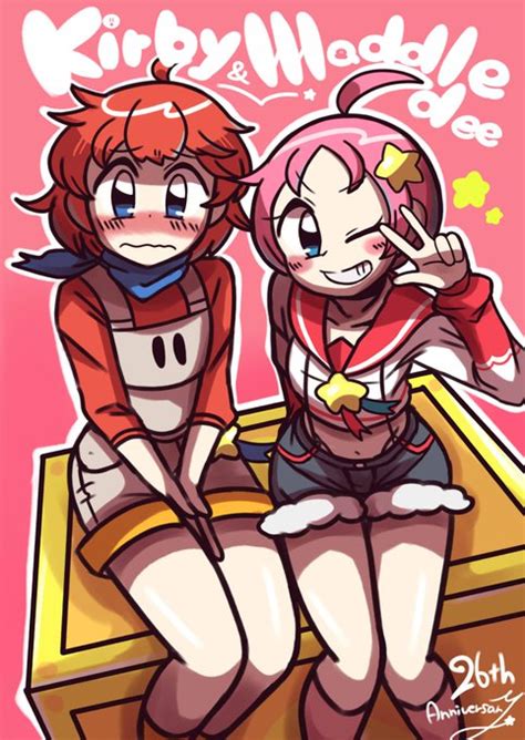1まいめ：カービィ（ピンク）とワドルディ（オレンジ） 4まいめ：フランキ 無想りんね🐺 419 Over200 さんのマンガ