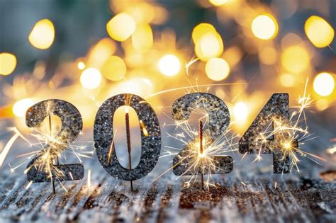 Bonne Année 2024 Carte De Vœux Guirlande Atmosphère De Noël Célébration