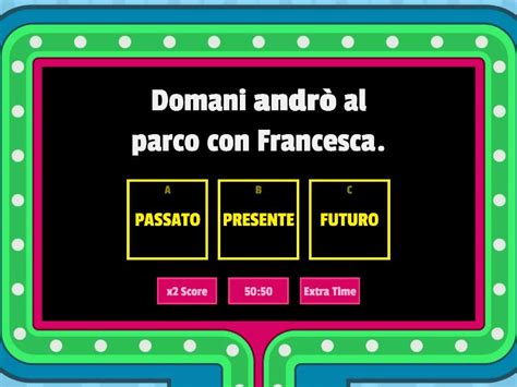 Verbi Passato Presente Futuro Gameshow Quiz