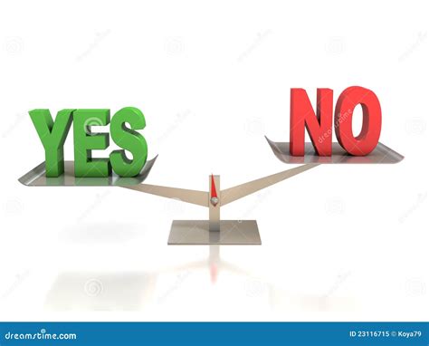 Yes Or No Choice 3d Concept Stock Illustration Illustration Of Accuracy Choice 23116715