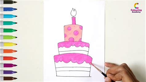 Draw Cute Birthday Cake Cake Drawing How To Draw Cake Youtube