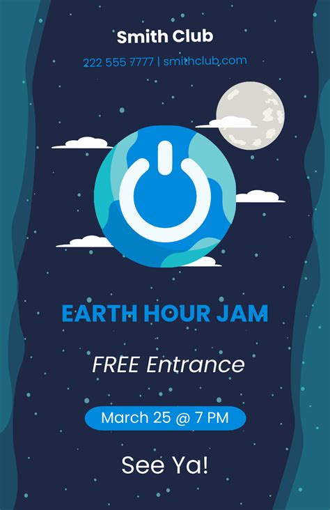 Free Earth Hour Event Poster Template To Edit Online Free Earth Hour Event Poster Template To Edit Online