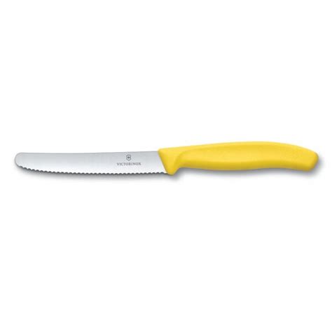 Нож за домати Victorinox Swiss Classic 11 см., назъбено острие, жълт ...