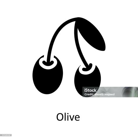 Olive Vector Durchgehende Symbole Einfacher Lagerbestand Stock Vektor