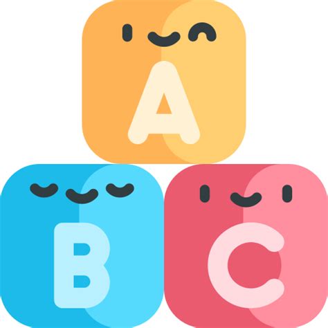 Icono De Alfabeto Kawaii Flat