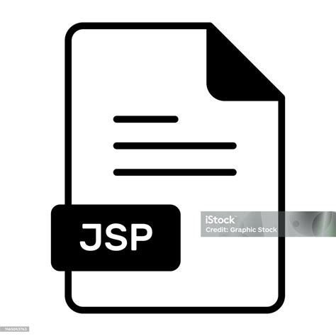 An Amazing Vector Icon Of Jsp File Editable Design Stock Illustration