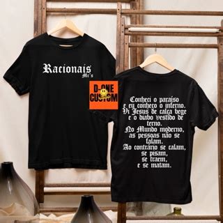 Camisa Camiseta Blusa Racionais Mcs Musica Frase Conheci O Paraiso Eu