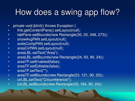 Ppt Java Swing Application Flow Powerpoint Presentation Free