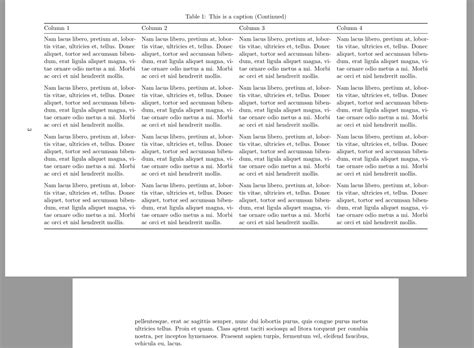 Longtable Long Landscaped Tables How To Make Text Continue To Fill
