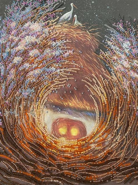 Вишивка бісер картина «Гніздо 1 000 грн Витвори майстрів рукоділля Київ на Olx