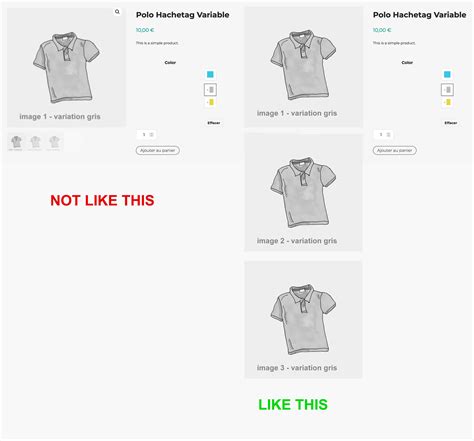 Additional Variation Images Without Slider WooCommerce