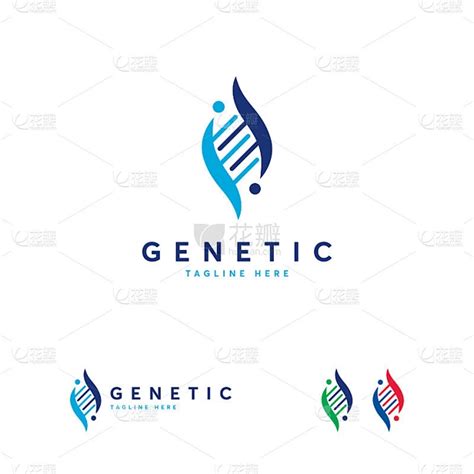 基因图标设计概念矢量，dna图标设计概念素材 花瓣网