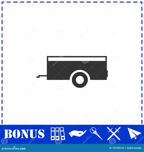 Icono Del Remolque Del Coche Completamente Ilustración del Vector Ilustración de objeto