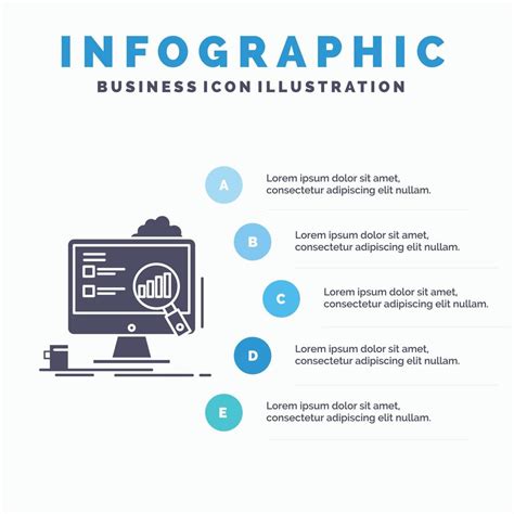 Analytics Board Presentation Laptop Statistics Infographics Template For Website And