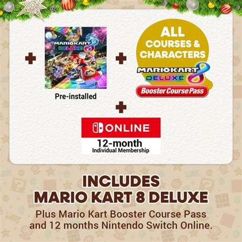 Nintendo Switch Console Oled Model White Mario Kart 8 Deluxe 12