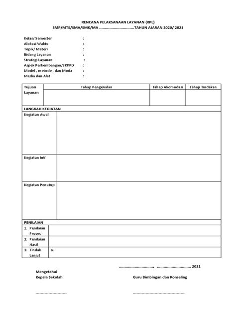 Contoh Pengisian Rpl Bk Pdf