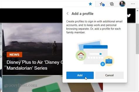 How To Add A Second User Profile To Microsoft Edge