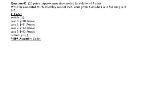 solved question 02 20 points approximate time needed for