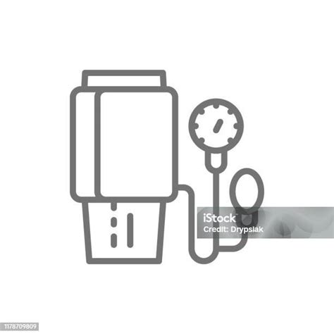 血壓線圖示的向量測量向量圖形及更多圖示圖片 圖示 打 血壓計 Istock