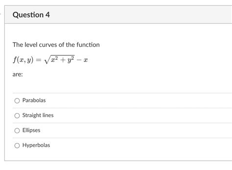 [solved] the level curves of the function f x y sqr