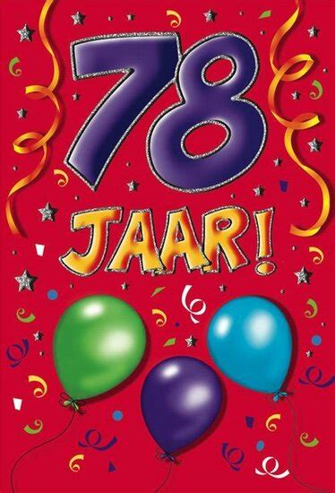 Verjaardagskaart Funny Age 78 Jaar