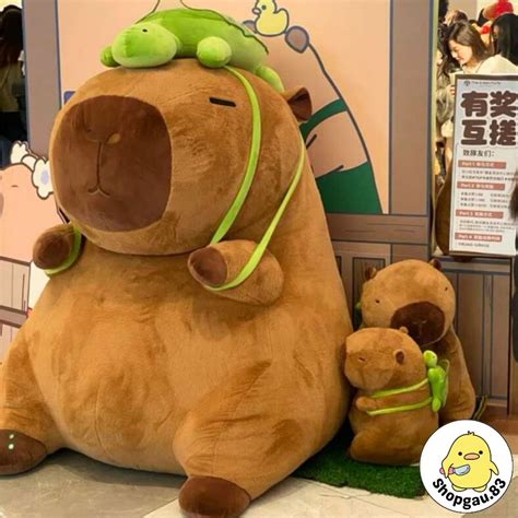 Giant Capybara Teddy Bear Cute Stuffed Animal Capybara With Strawberry