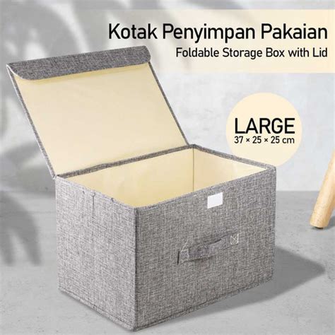 Promo Storage Box Organizer Kain Kotak Tempat Susun Baju Pakaian Bag Lemari Jakarta Barat