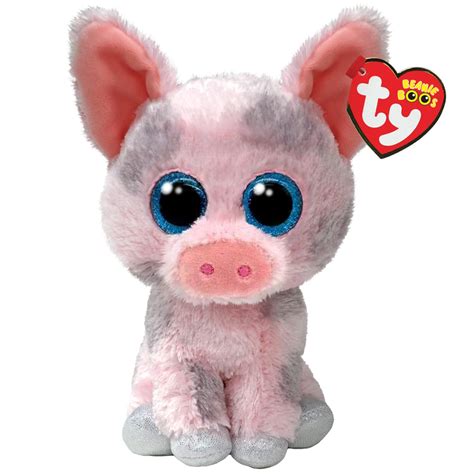 Amazon.com: Ty Beanie Boos - Hambo El cerdo lindo con ojos azules ...