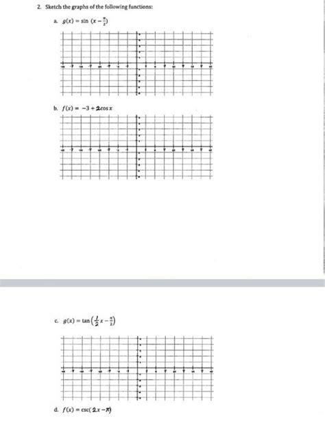 solved 2 sketch the graphs of the following functions 2