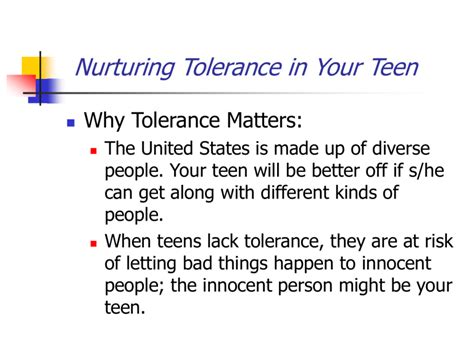 Nurturing Tolerance In Your Teen Why Tolerance Matters