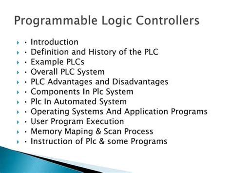 Plc Programmable Logic Controller Pptx