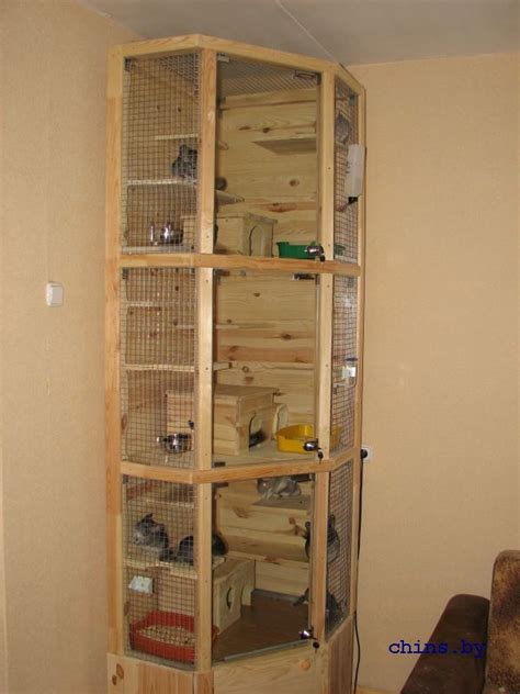 Super Tall Three Level Wooden Chinchilla Cage | Клетка для шиншилл ...
