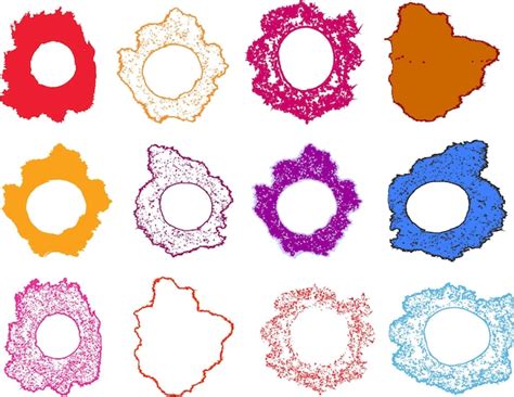 추상적인 그래픽 디자인 요소의 집합입니다 프리미엄 벡터