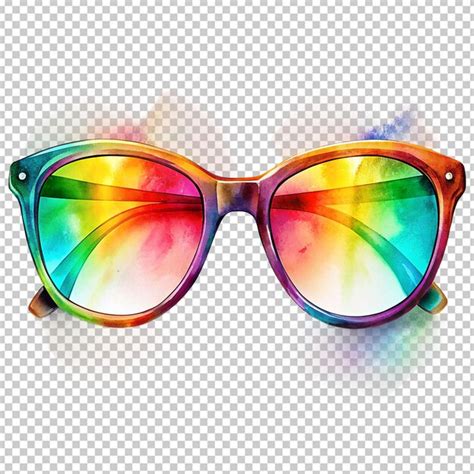 Eye Glasses With Vibrant Colors Premium Ai Generated Psd