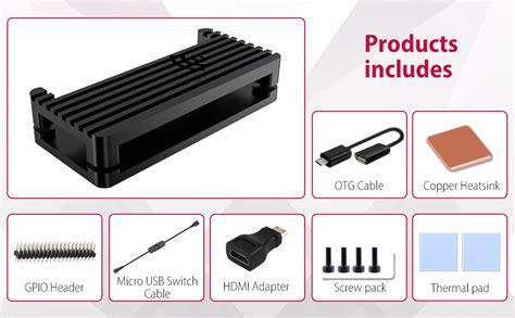 Amazon Com GeeekPi Case For Raspberry Pi Zero 2 W Case Zero W With Aluminum Case 20Pin GPIO