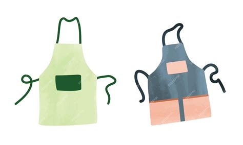 Tablier De Cuisine Mis Clipart Tablier Multicolore Vecteur Aquarelle