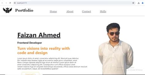 How To Create A Portfolio Website With React Js Faizan Ahmed Posted