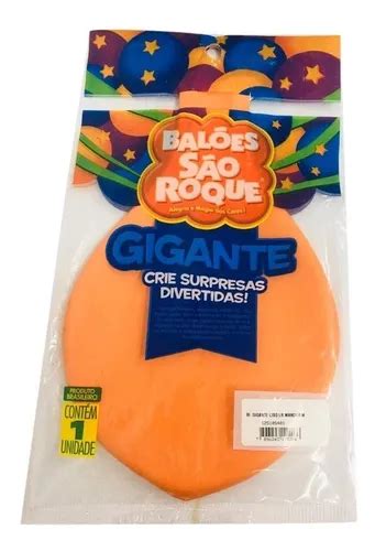 Balão Bexigão Super Gigante Liso São Roque Laranja Mercadolivre