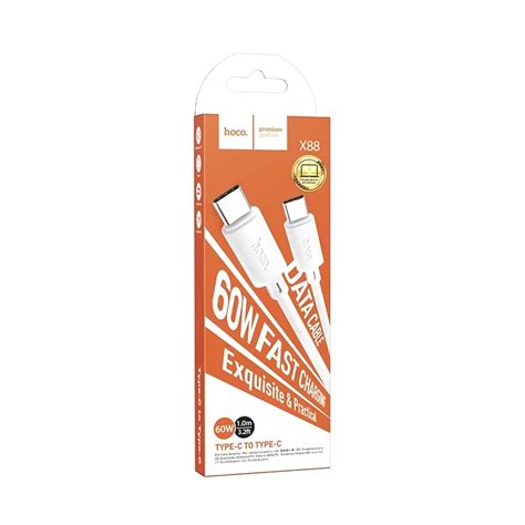 Hoco X88 Type C 3 0a Pd Charging Data Cable White