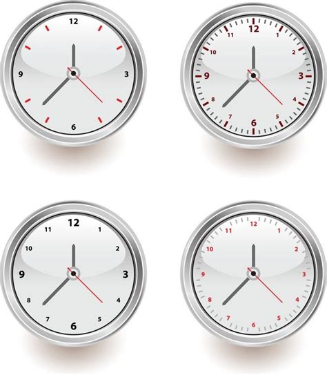 Vector Set Of Clocks Vector For Free Download FreeImages