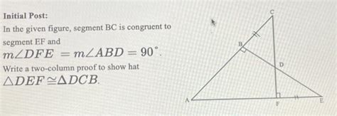 Solved Initial Post In The Given Figure Segment Bc Is Chegg