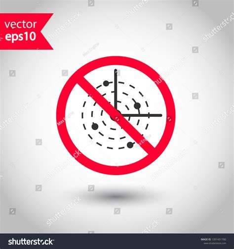 Prohibited Radar Vector Icon No Radar Stock Vector Royalty Free