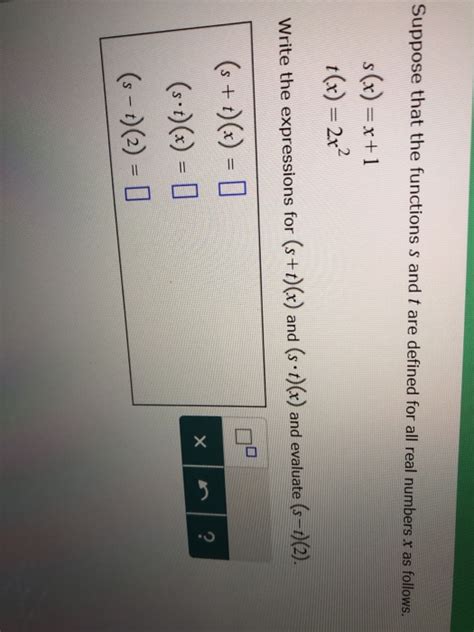 solved suppose that the functions s and t are defined for