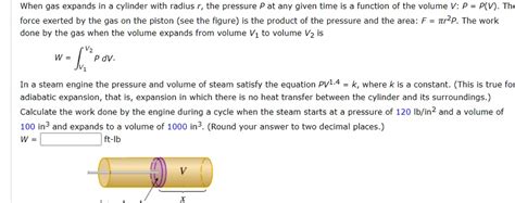When Gas Expands In A Cylinder With Radius R The Pre Solvedlib