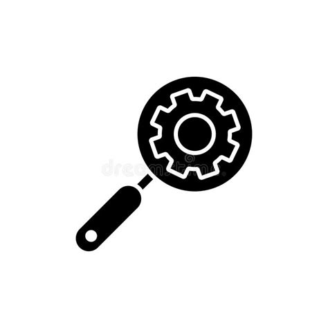 Search Engine Optimization Icon Set Seo Analysis Gear Advertising Vector Symbol In A Black