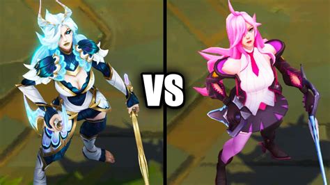 Faerie Court Katarina Vs Battle Academia Katarina Skins Comparison League Of Legends Youtube